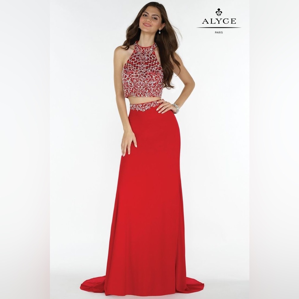 Alyce Paris Red Two Piece Prom Dress - Gem